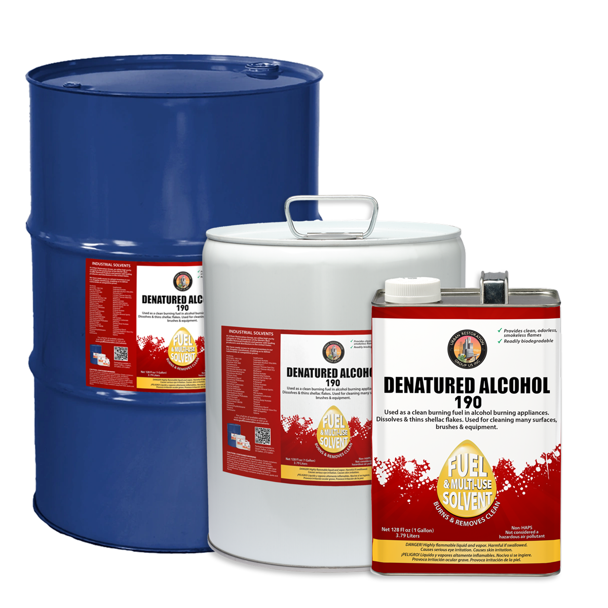 Denatured Alcohol 190 Proof | Ethanol Solvent for Cleaning, Fuel ...