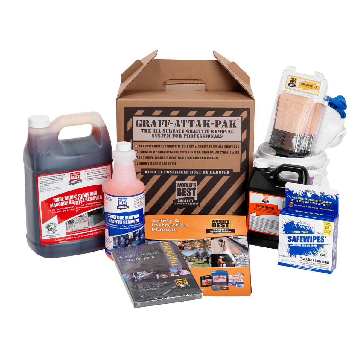 World's Best Graff-Attak-Pak | Graffiti Removal System – World's Best ...