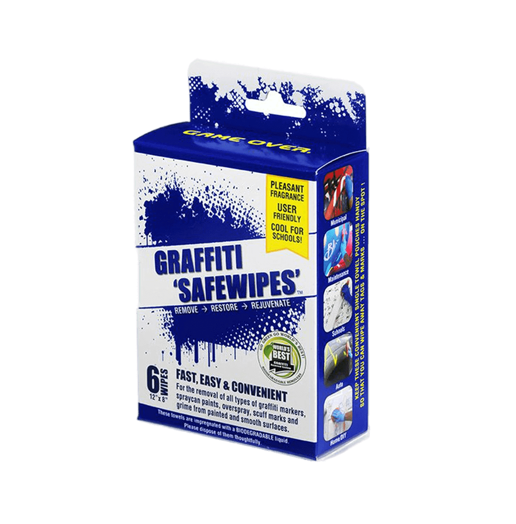 6 Pack of Graffiti Safewipes – World's Best Graffiti Removal Products